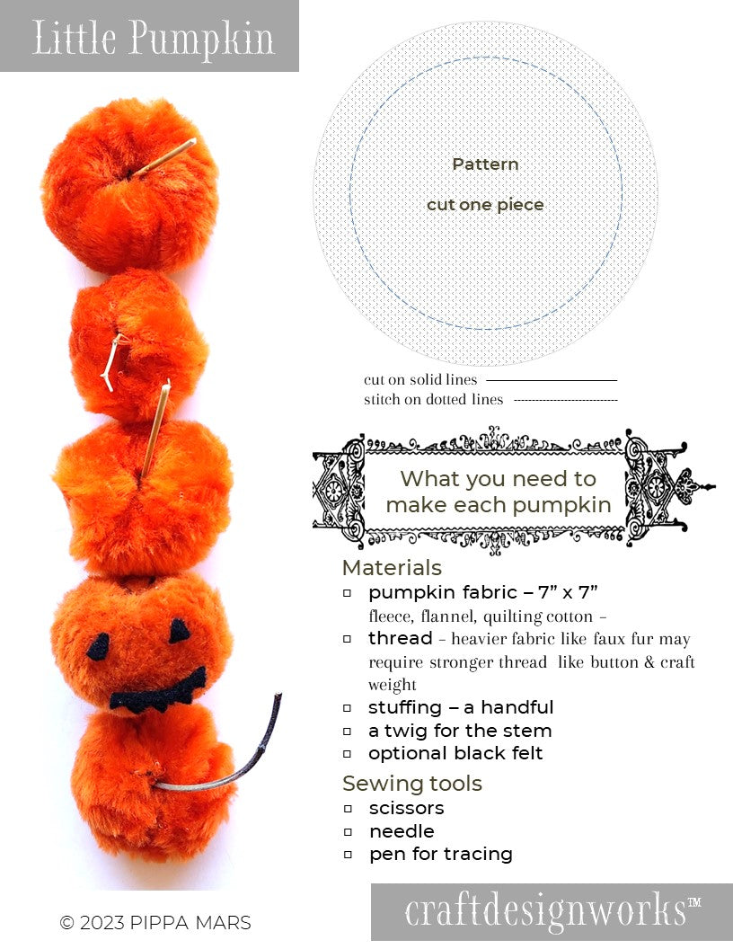 Little Pumpkin Free Pattern-PDF download – Craftdesignworks